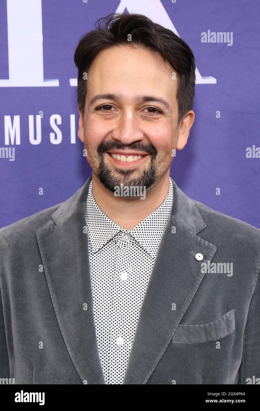 New York, NY, USA. 3rd Oct, 2021. Lin-Manuel Miranda arrives at the ...