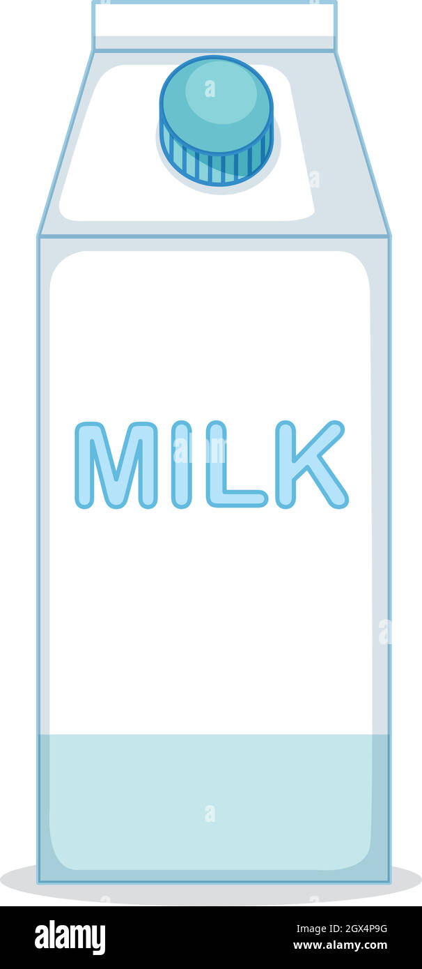 Isolated milk box on white background Stock Vector Image & Art - Alamy