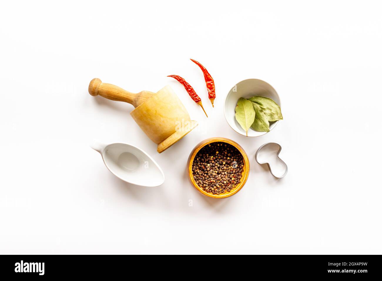 Kitchenware cooking tools and utensils. Cooking background, flat lay ...