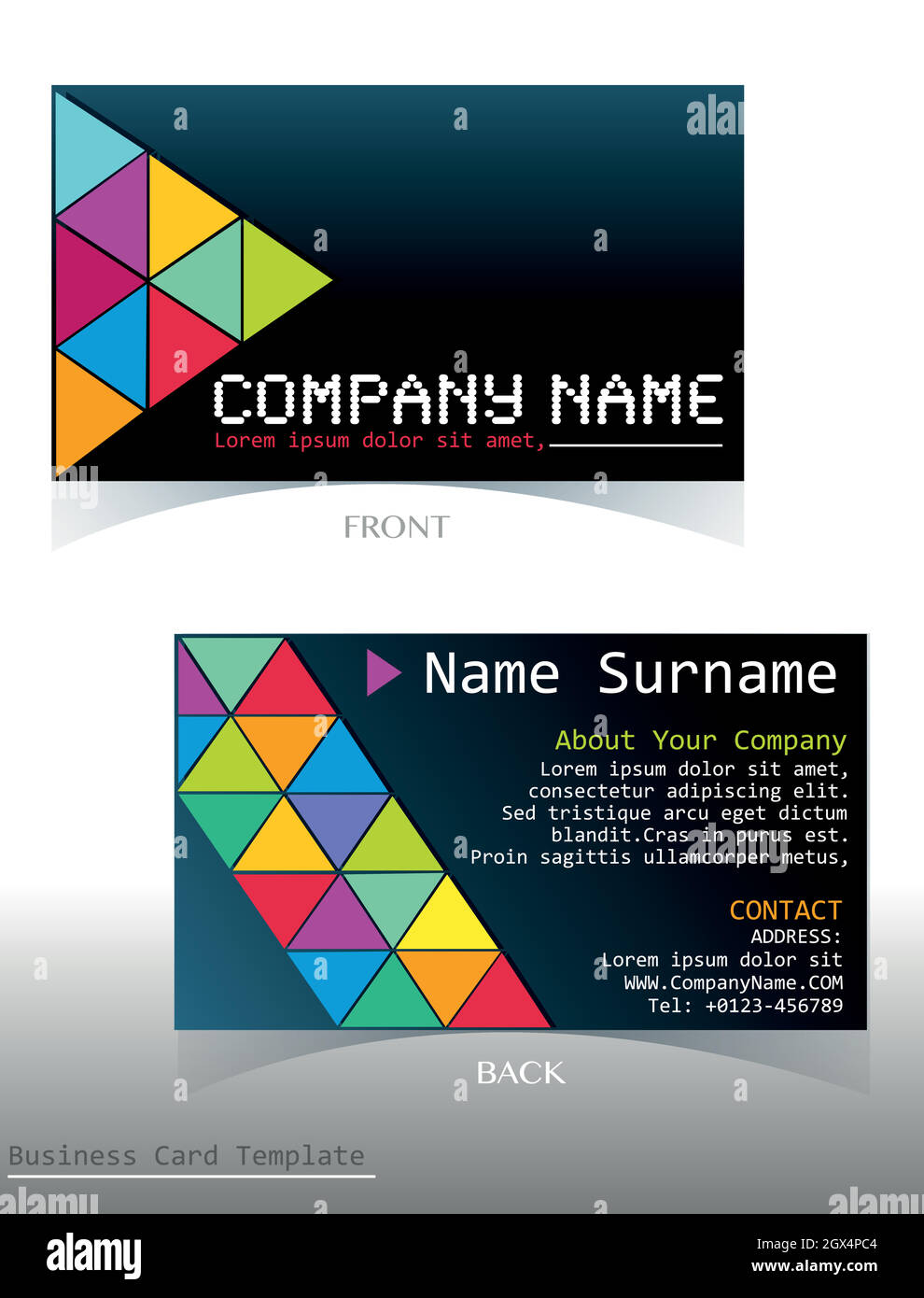 Number logo corporate business card Stock Vector Images - Alamy