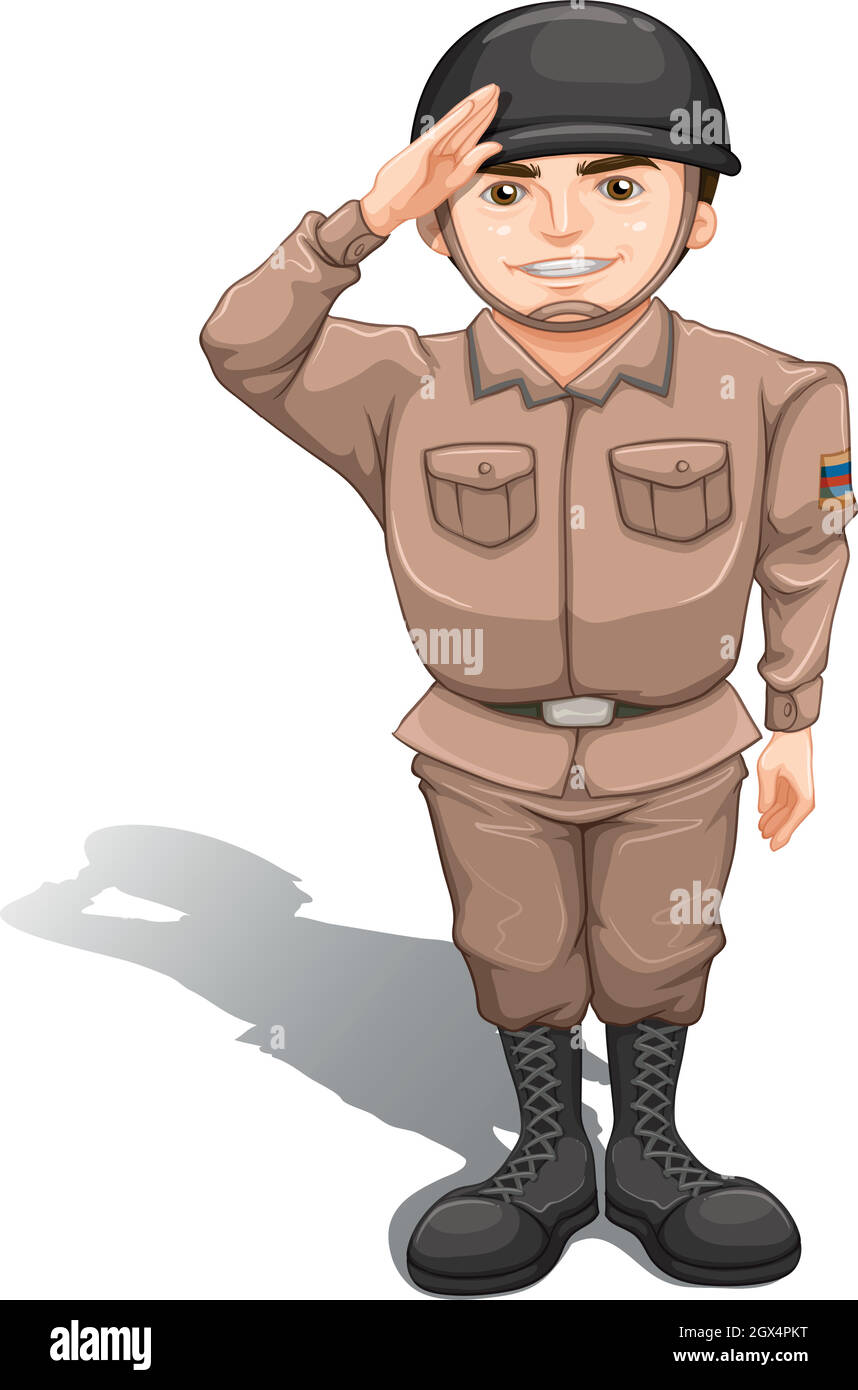 A brave soldier doing a hand salute Stock Vector Image & Art - Alamy