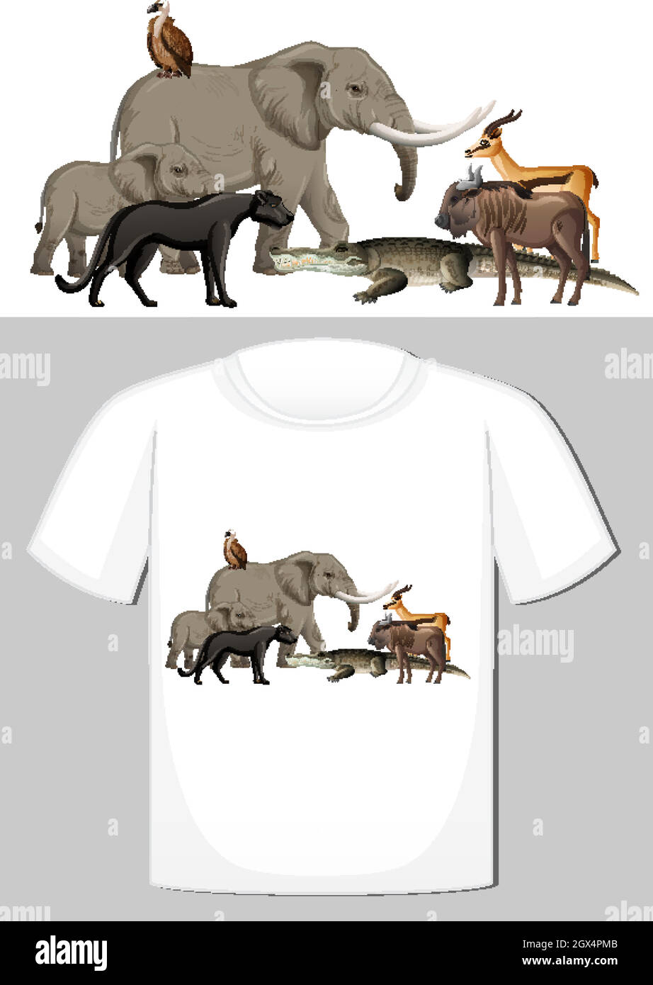 Group of wild animals design for t-shirt Stock Vector Image & Art - Alamy