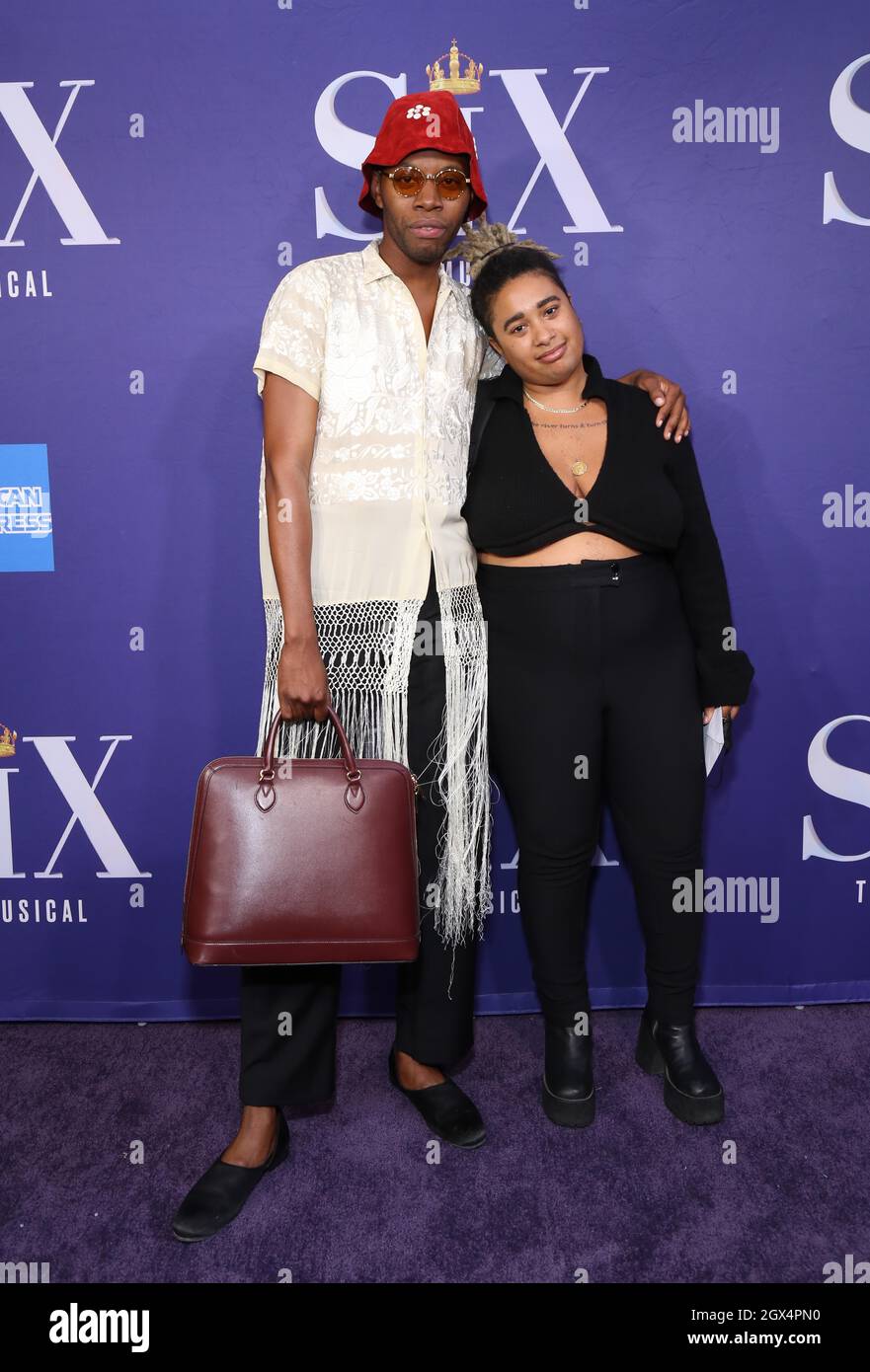 New York, NY, USA. 3rd Oct, 2021. Jeremy O. Harris and Aziza Barnes ...