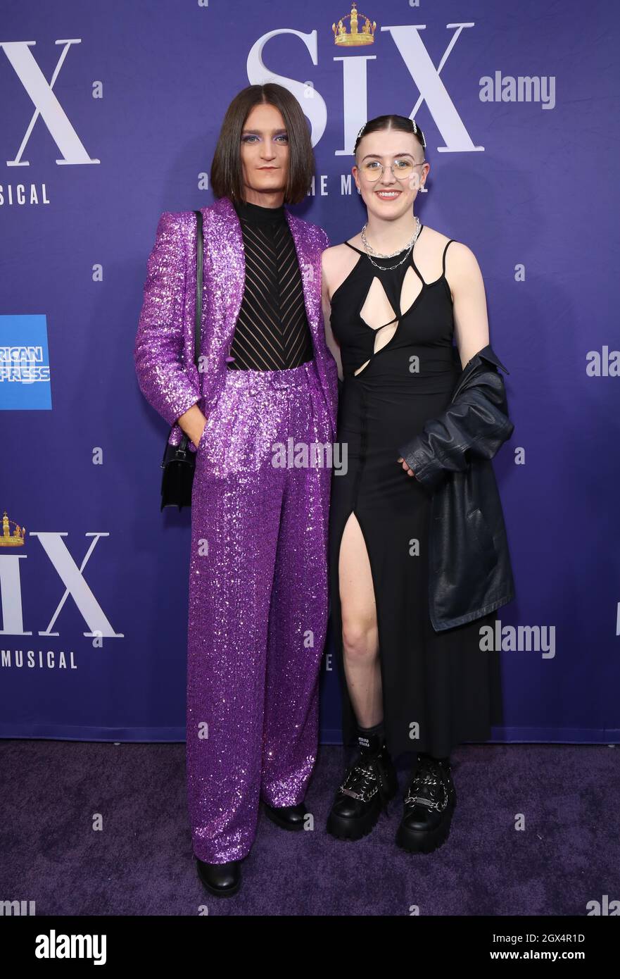 New York, NY, USA. 3rd Oct, 2021. Toby Marlow and Lucy Moss arrive at ...