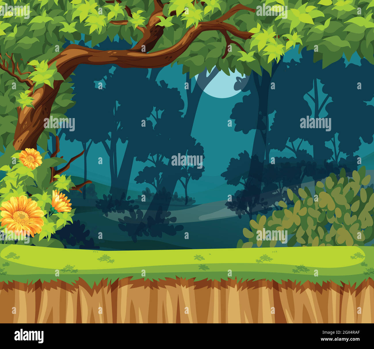 Beautiful view tropical rainforest Stock Vector Images - Alamy