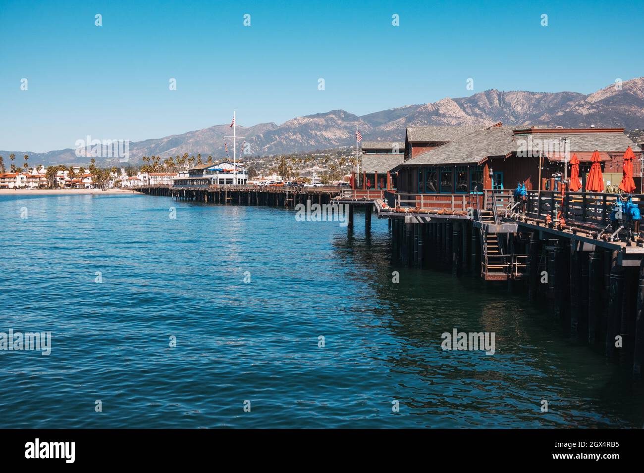 Stearns Wharf in Santa Barbara, CA - an historic wooden pier featuring ...