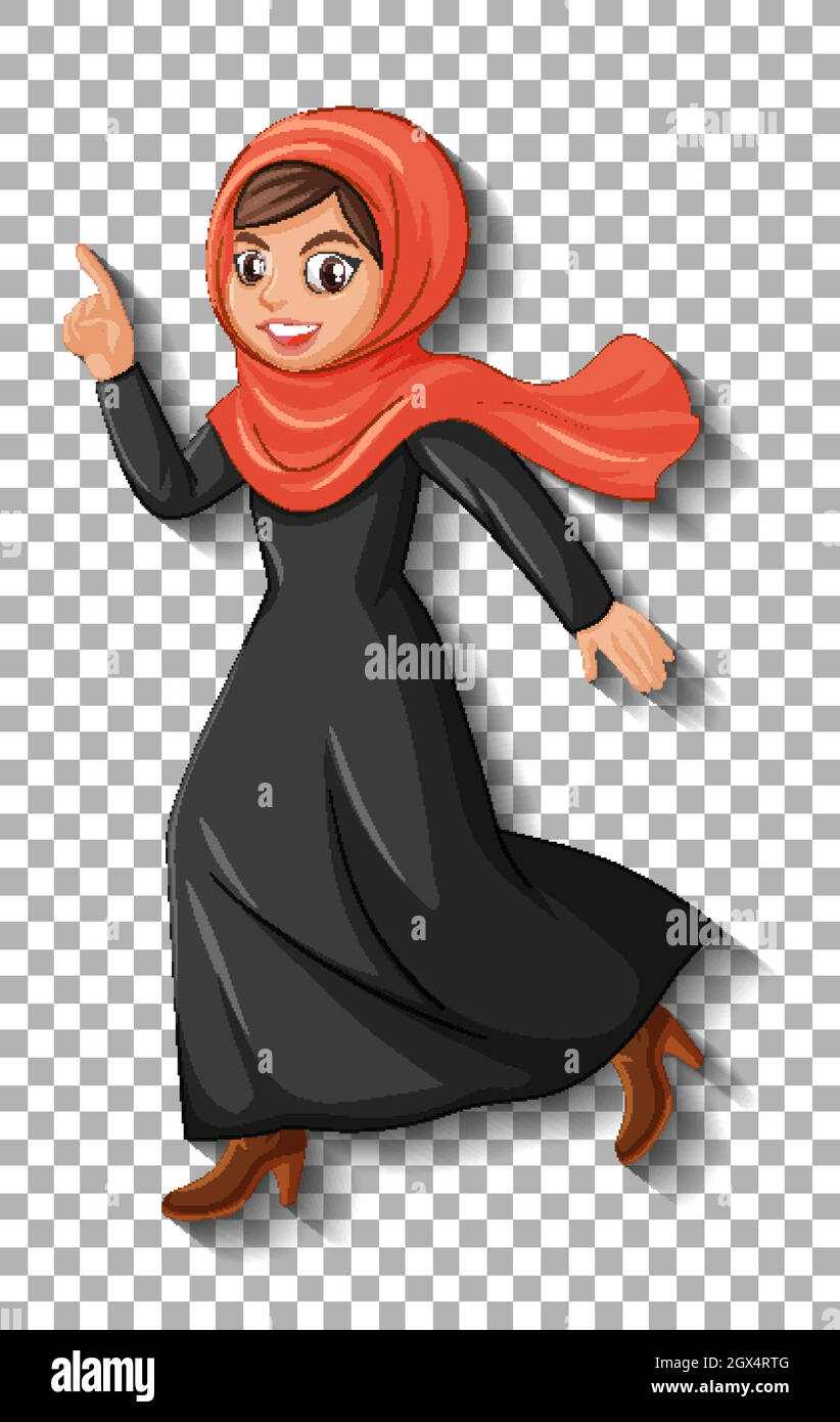 Beautiful arabic lady cartoon character Stock Vector Image & Art - Alamy