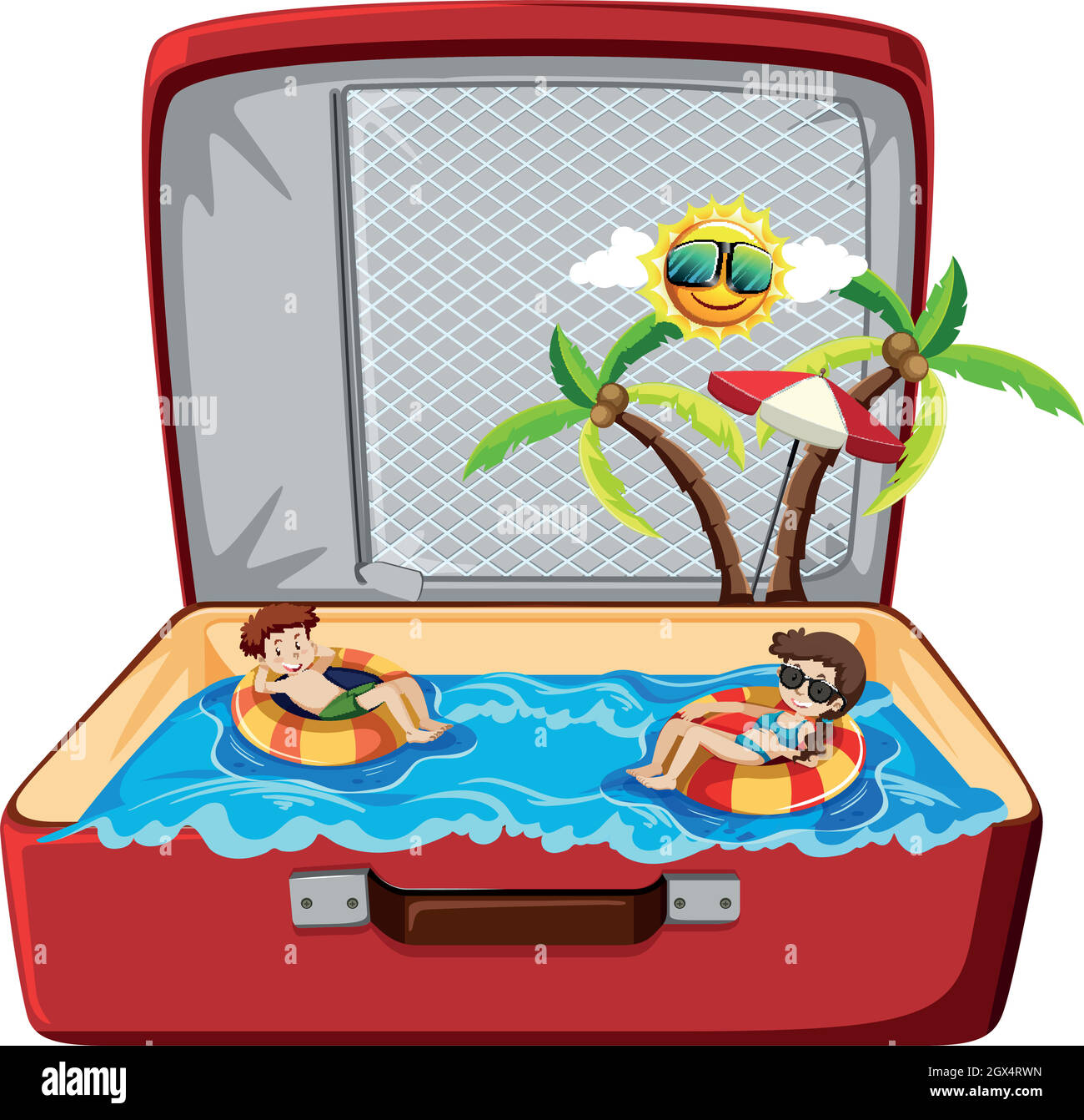 Summer holiday design suitcase Stock Vector Images - Alamy