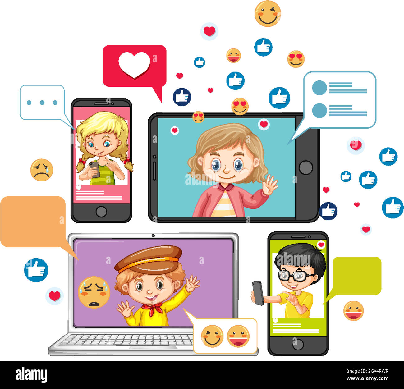 Social media tools icon Cut Out Stock Images & Pictures - Alamy