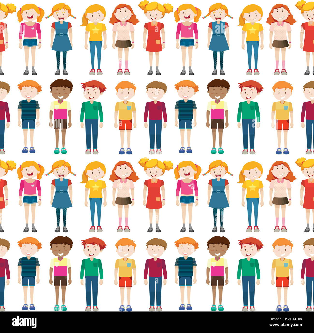 Girls and boys Stock Vector Images - Alamy