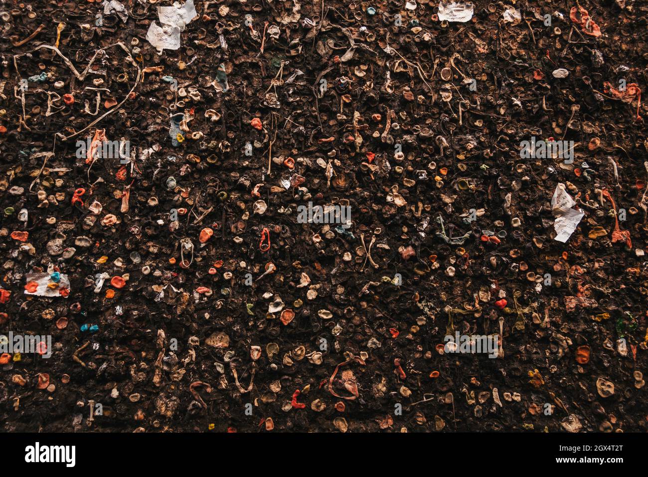 Bubblegum Alley, a narrow pedestrian way in San Luis Obispo, CA where ...