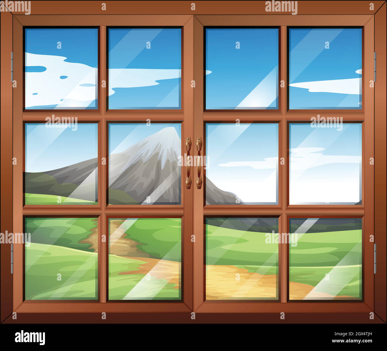 Glass window panes Stock Vector Images - Alamy