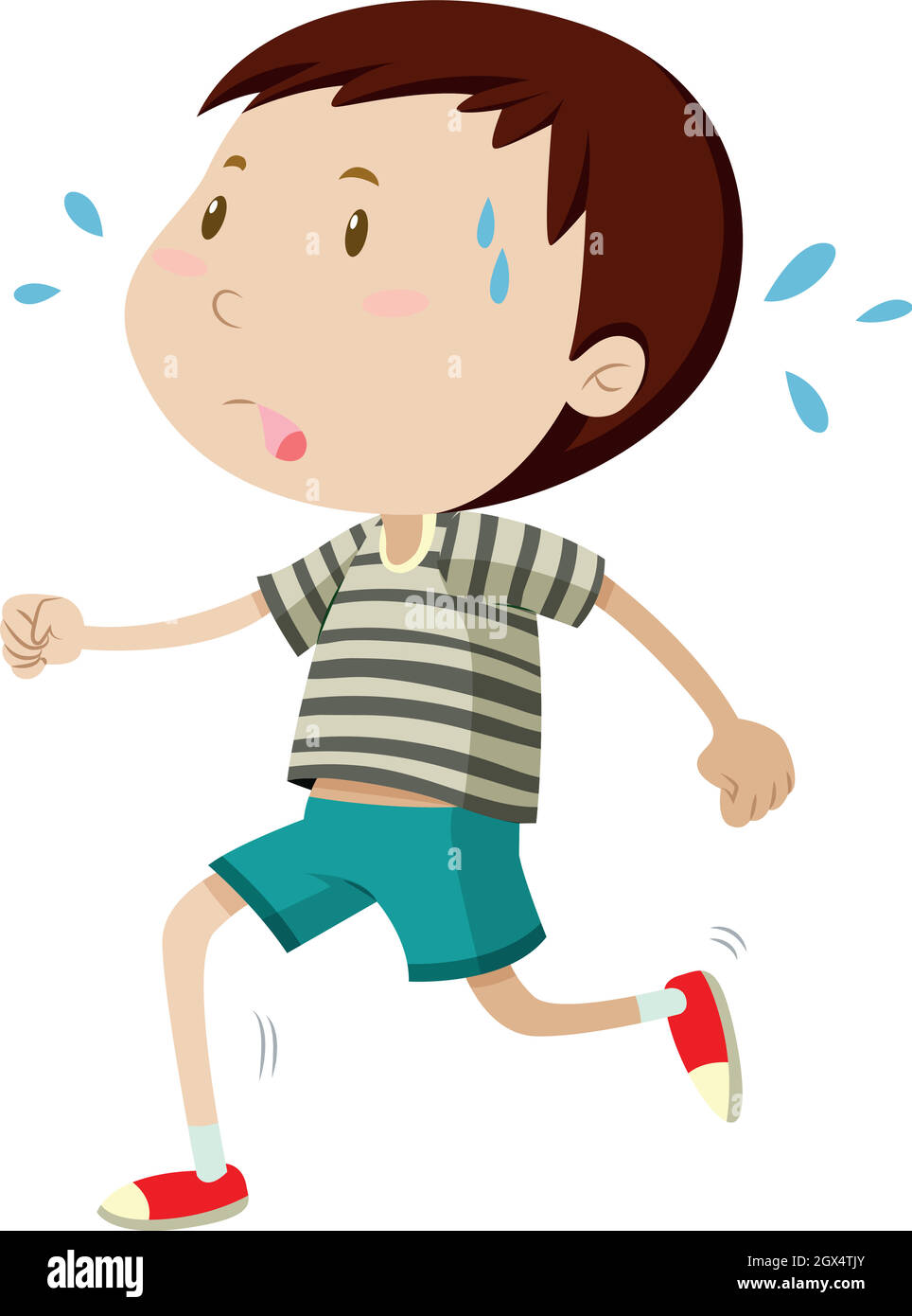 Little boy running alone Stock Vector Image & Art - Alamy