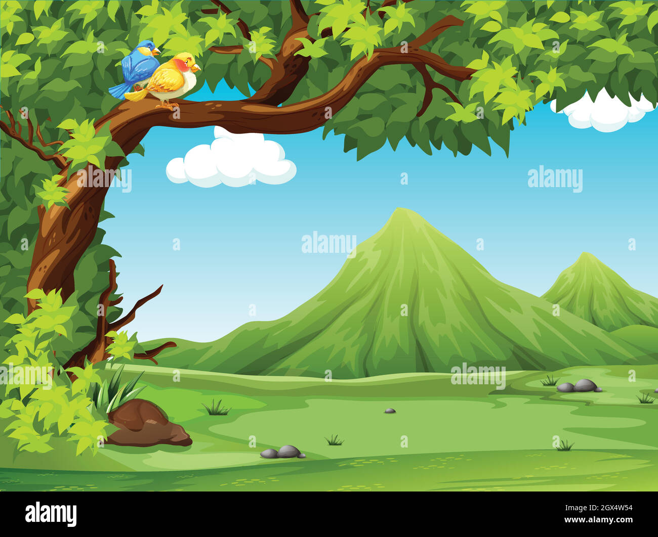 Open field area Stock Vector Images - Alamy