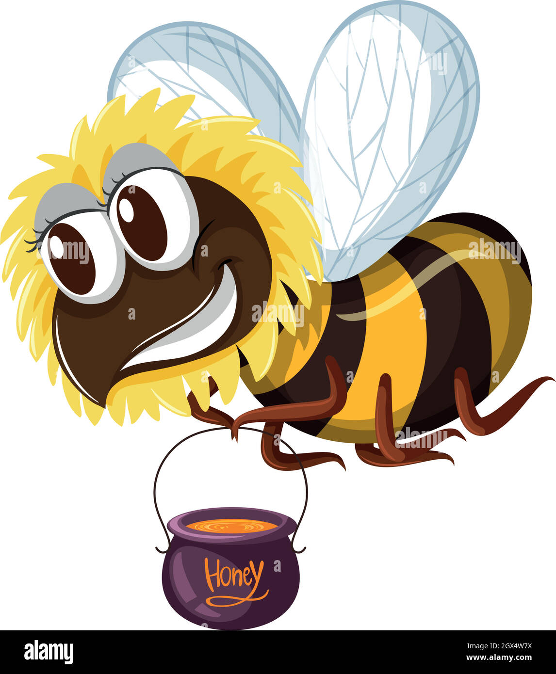 Bee pot Cut Out Stock Images & Pictures - Alamy