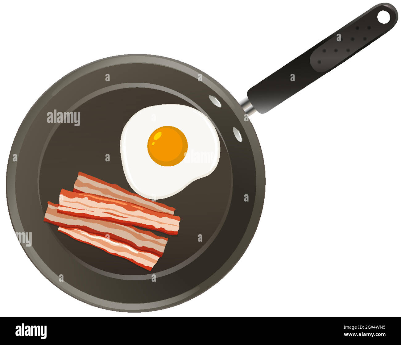 Egg on pan cartoon Stock Vector Images - Alamy