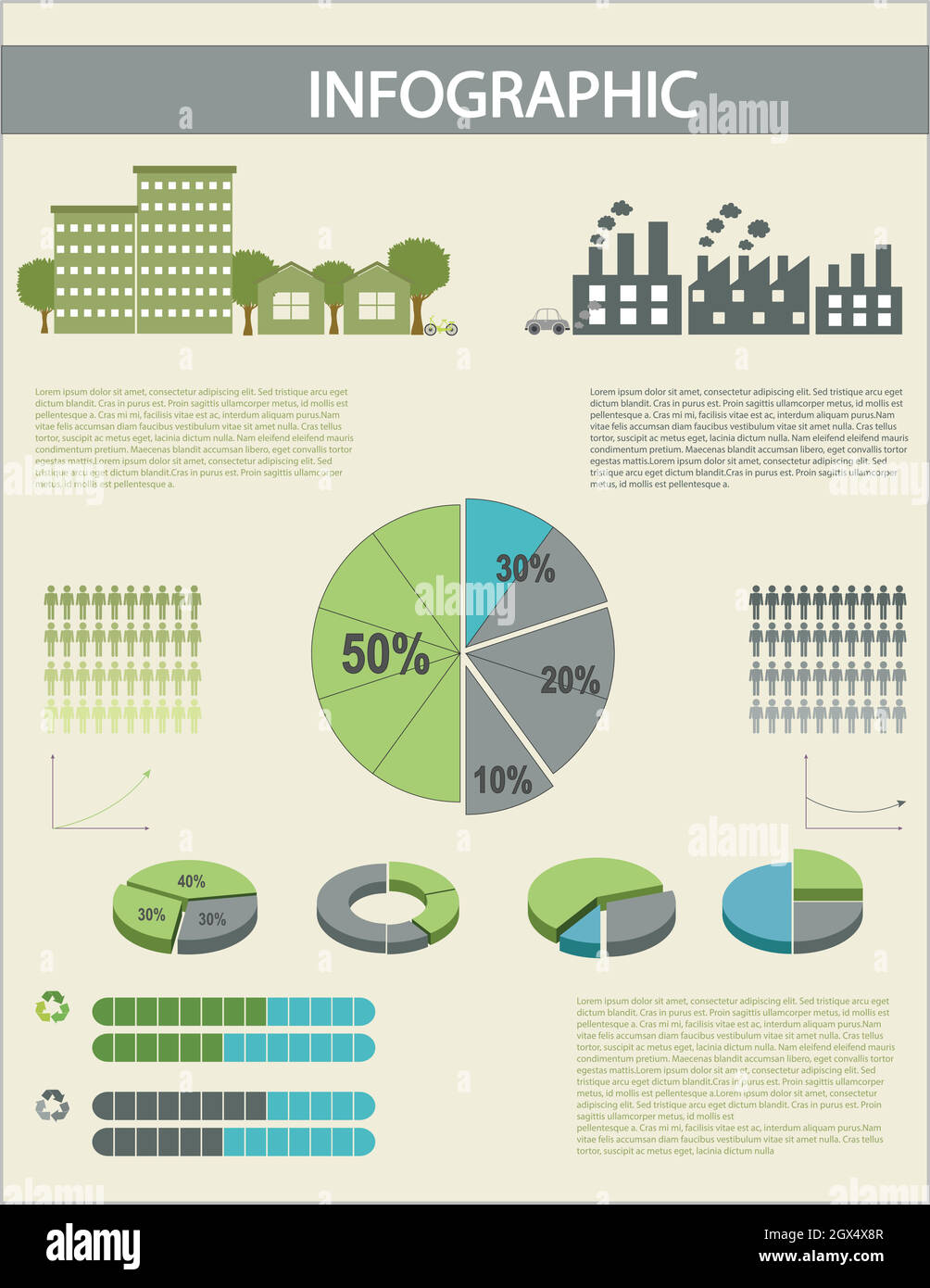 An infographics with pie graphs Stock Vector Image & Art - Alamy
