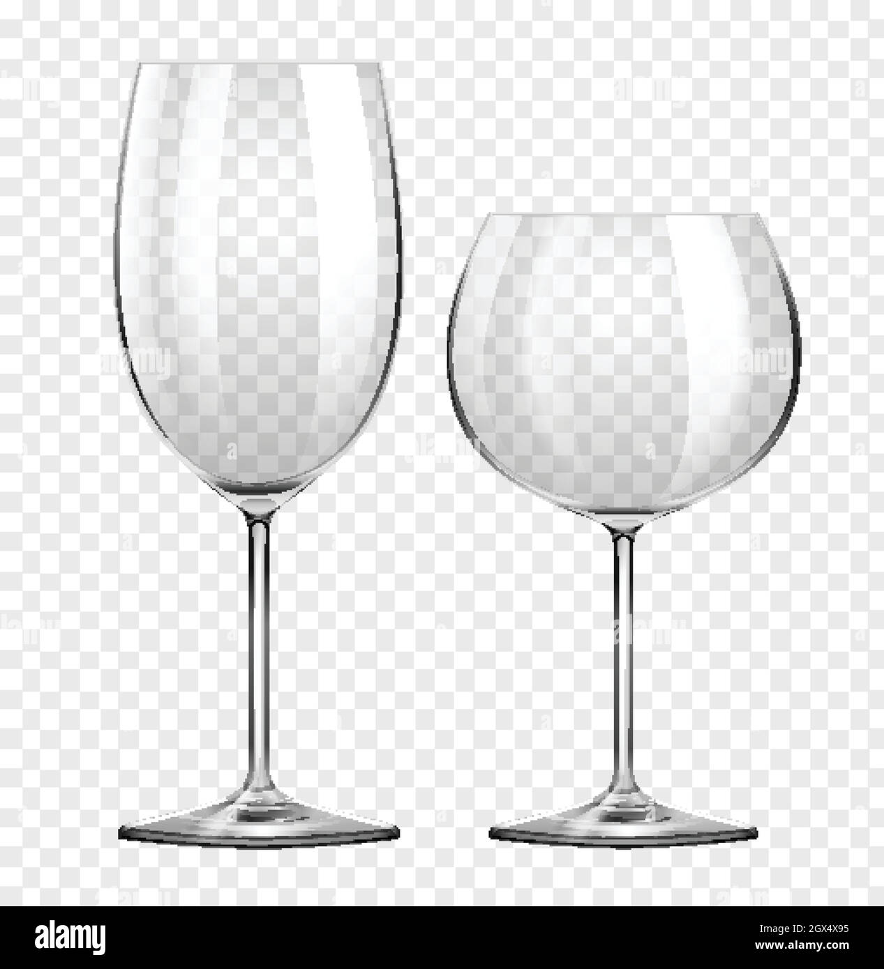 Two Different Types Of Wine Glasses Stock Vector Image And Art Alamy