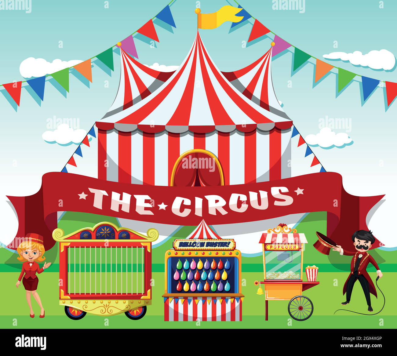 A cute circus background Stock Vector Image & Art - Alamy