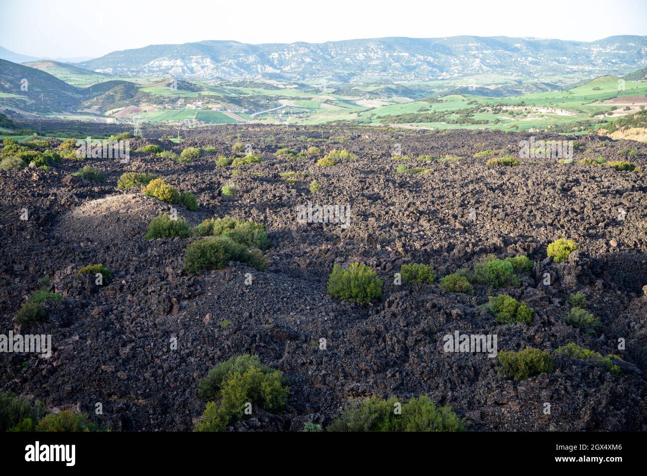 Volcanic geography landscape, Manisa province Stock Photo - Alamy