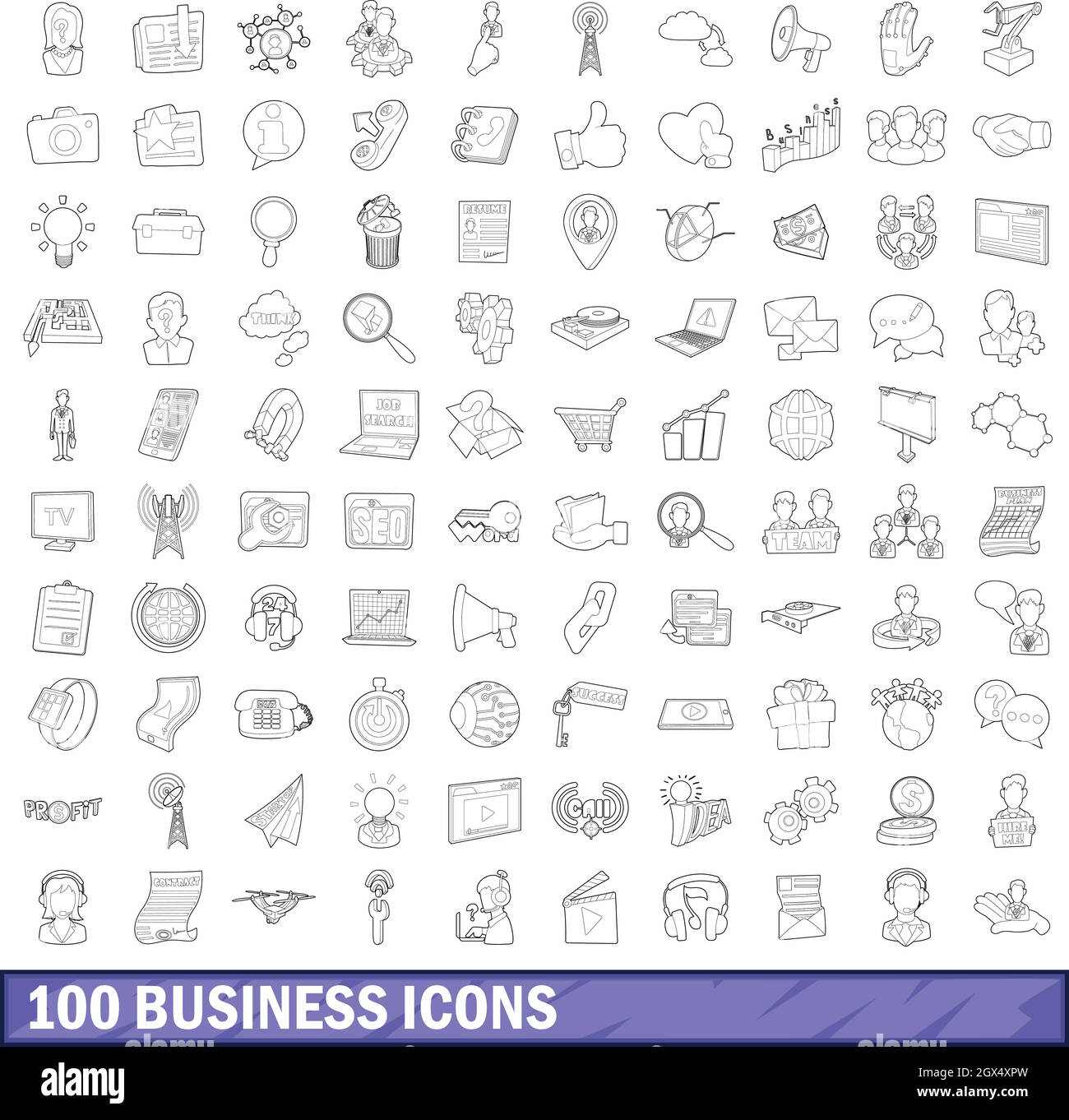 Business icons hi-res stock photography and images - Alamy