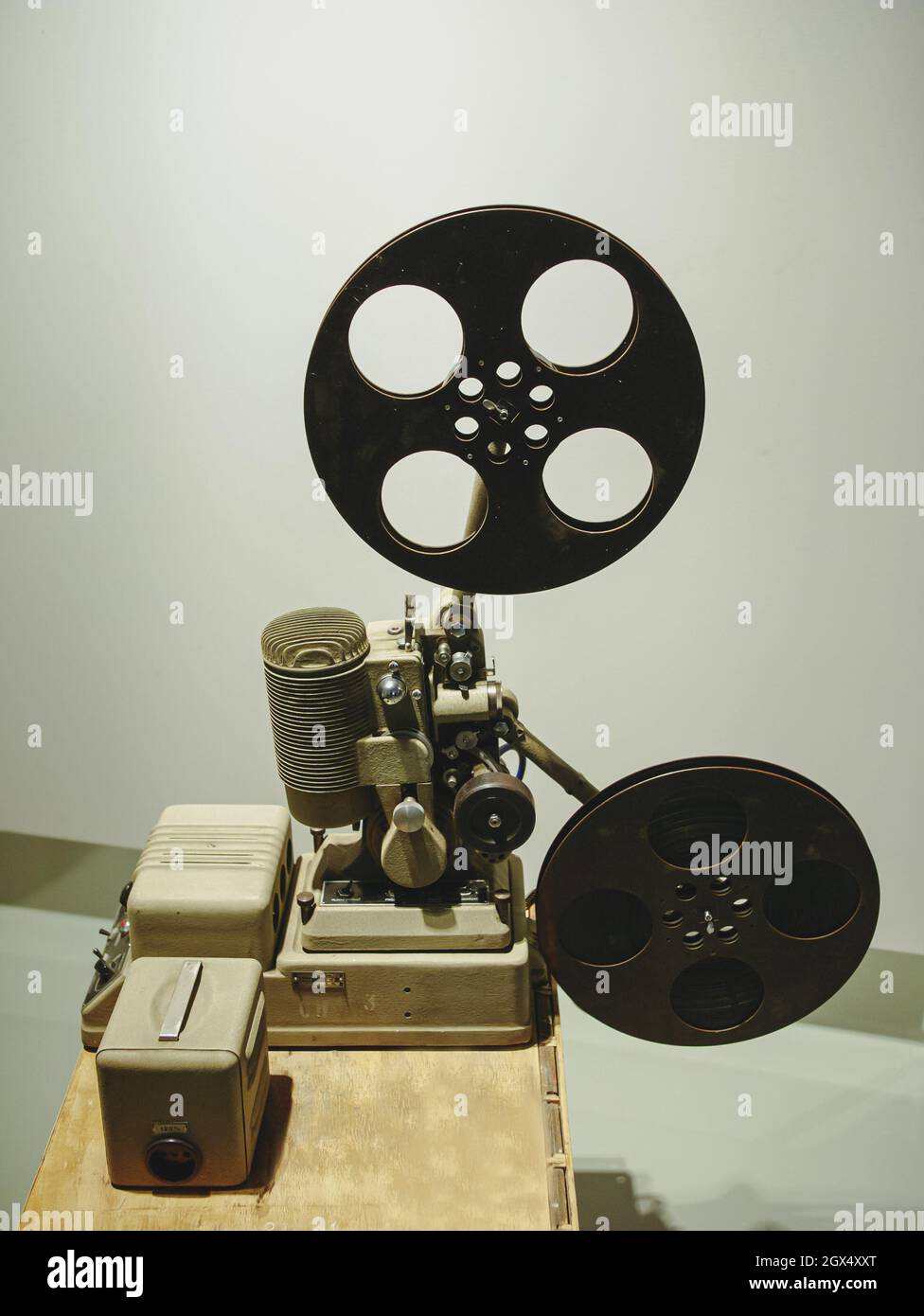 Old style movie projector, still-life, close-up. vintage, old-fashioned ...