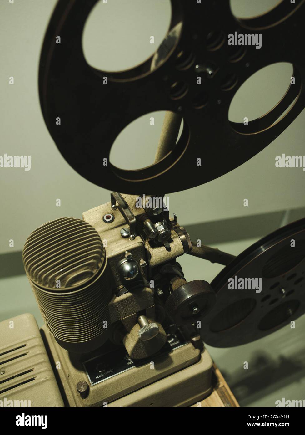 Old style movie projector, still-life, close-up. vintage, old-fashioned ...