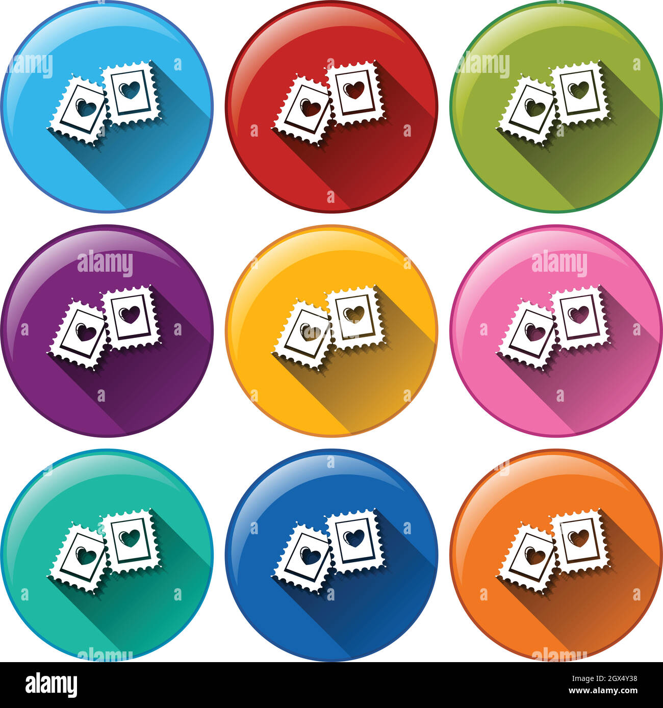 Stamps and letters background Stock Vector Images - Alamy