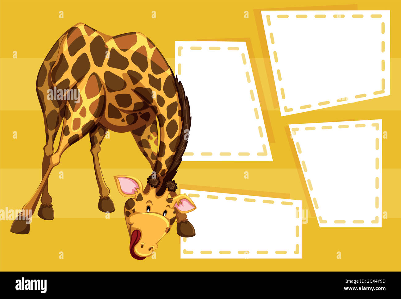 A giraffe on blank note Stock Vector Image & Art - Alamy