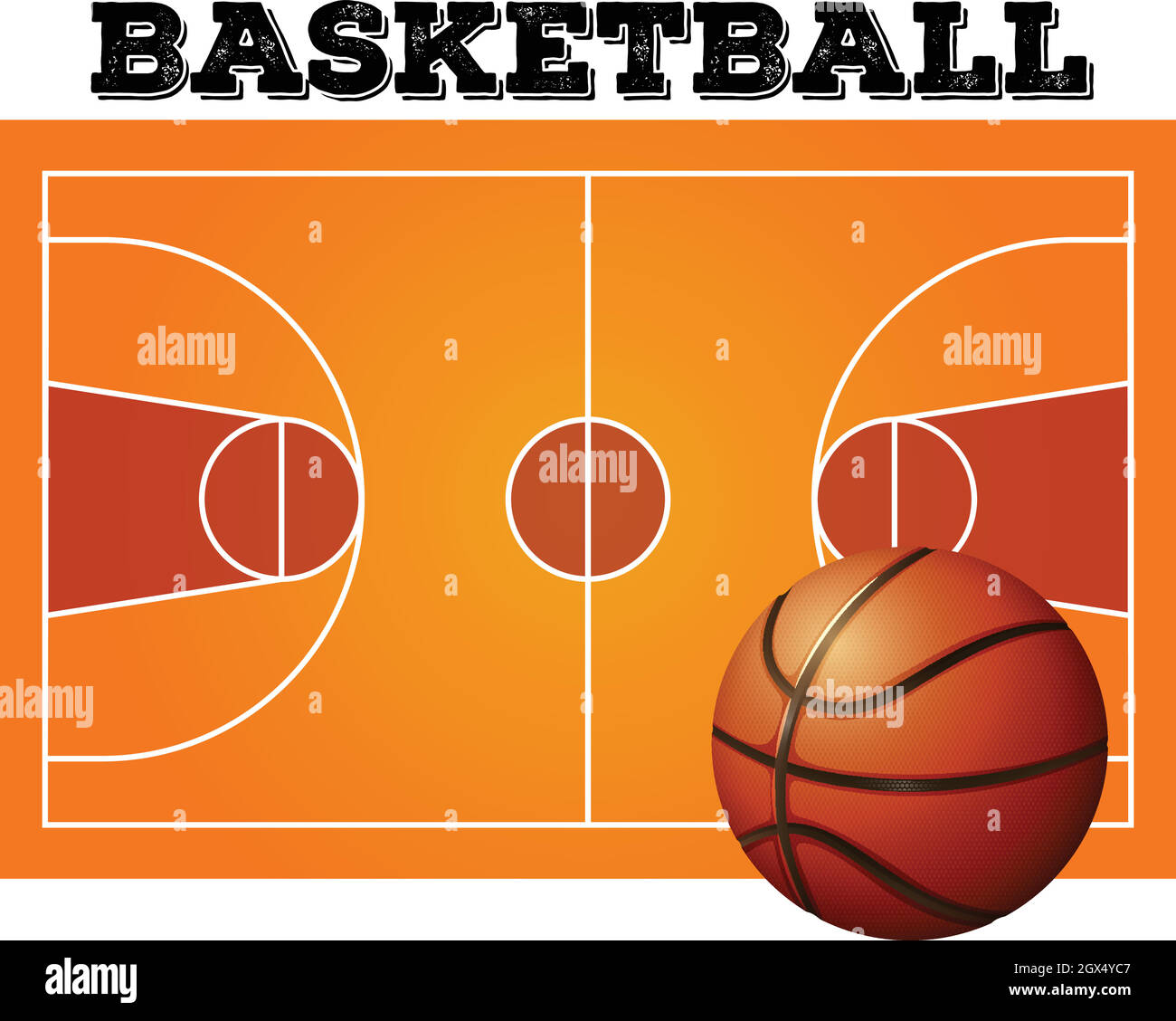 Illustration basketball court banner hi-res stock photography and ...