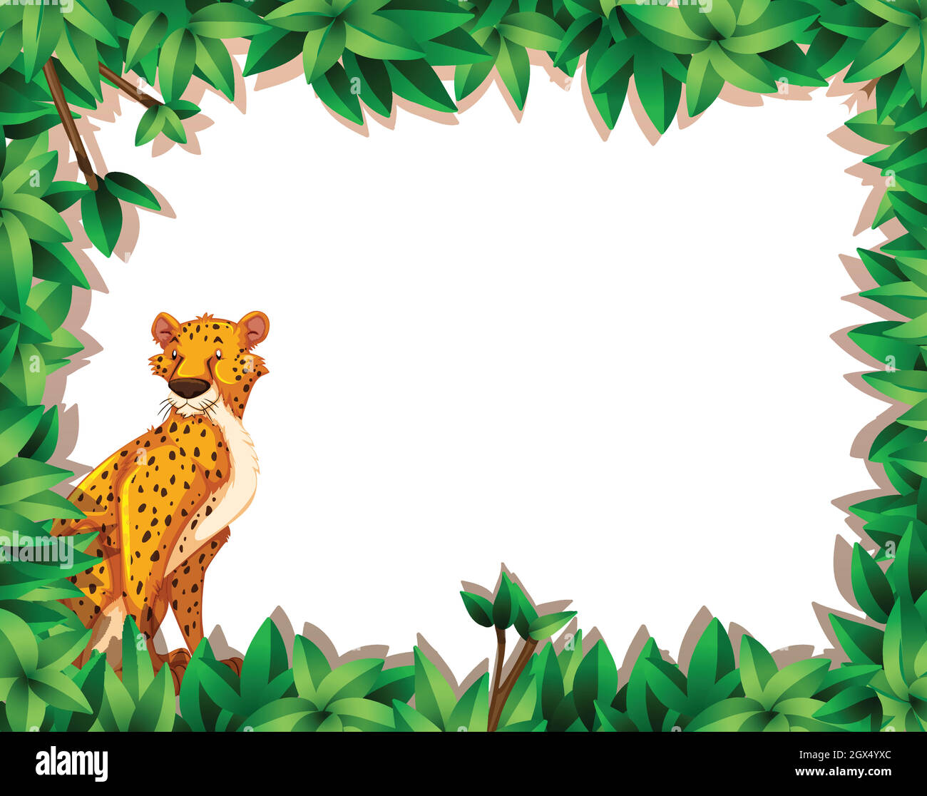A cheetah in nature frame Stock Vector Image & Art - Alamy