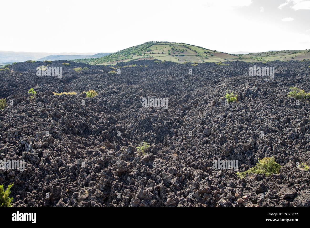 Volcanic geography landscape, Manisa province Stock Photo - Alamy