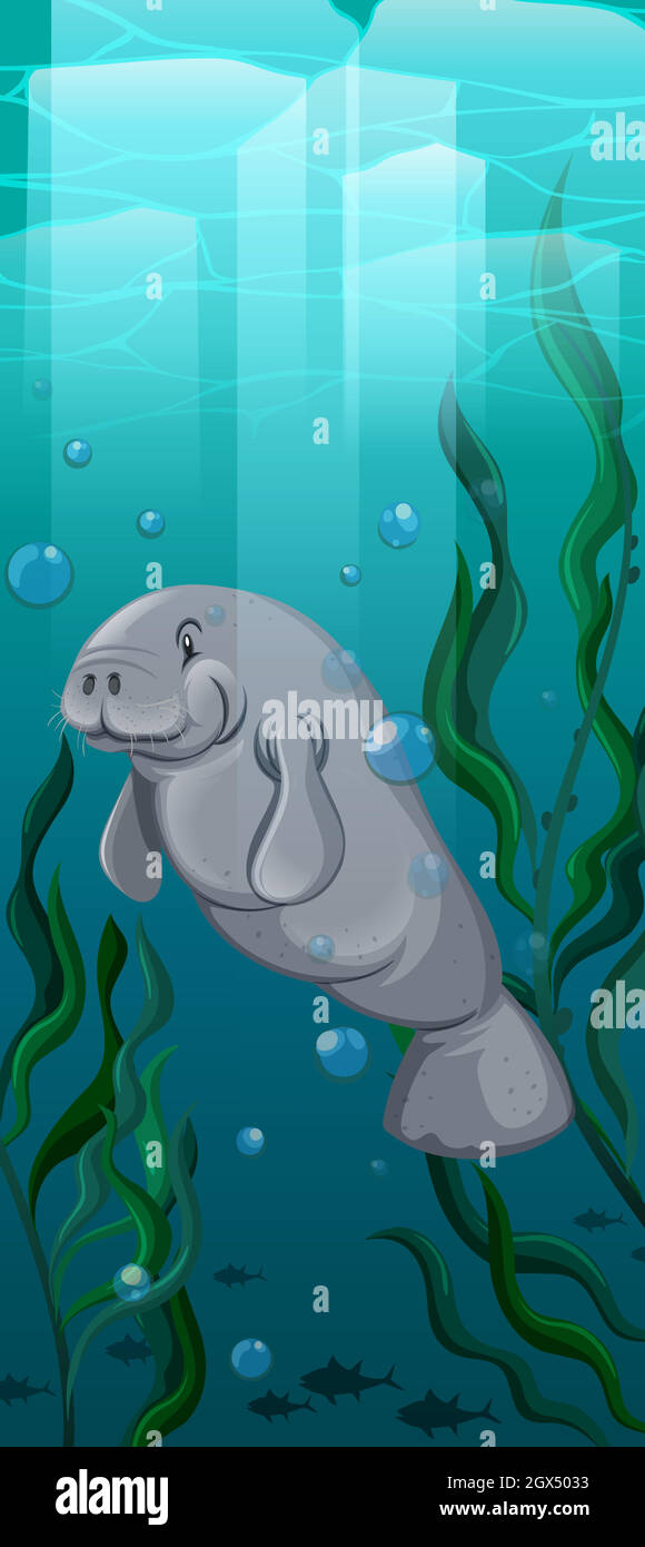 Aquatic plant under water Stock Vector Images - Alamy