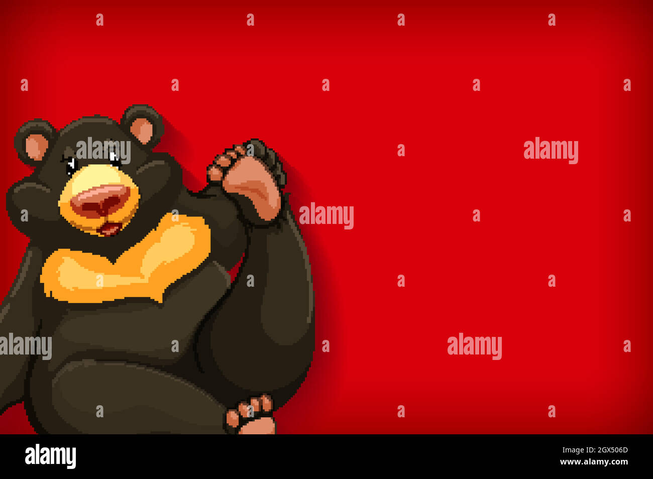 Background template design with plain color and bear Stock Vector Image ...