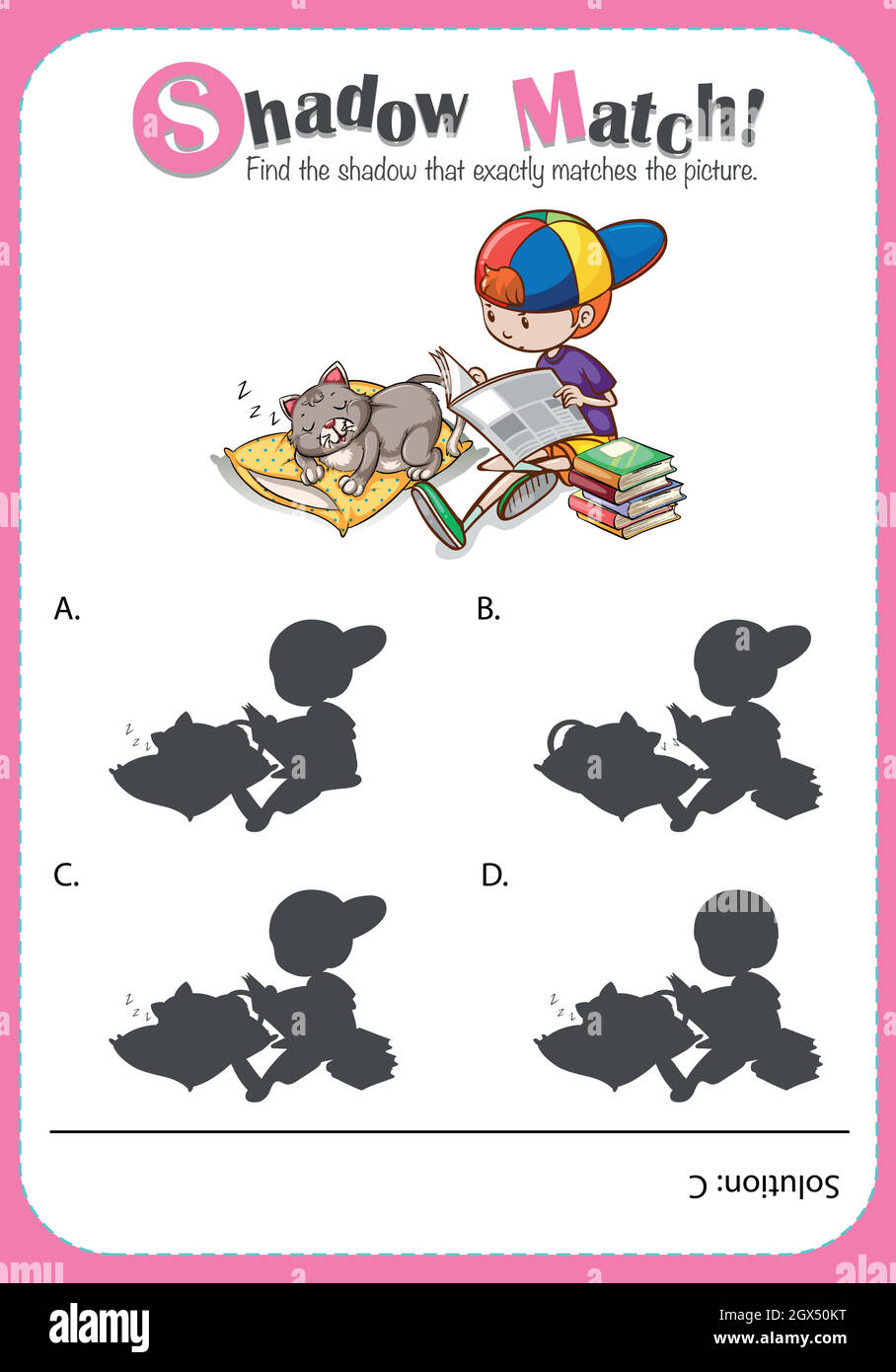 Cat and sheet Stock Vector Images - Alamy