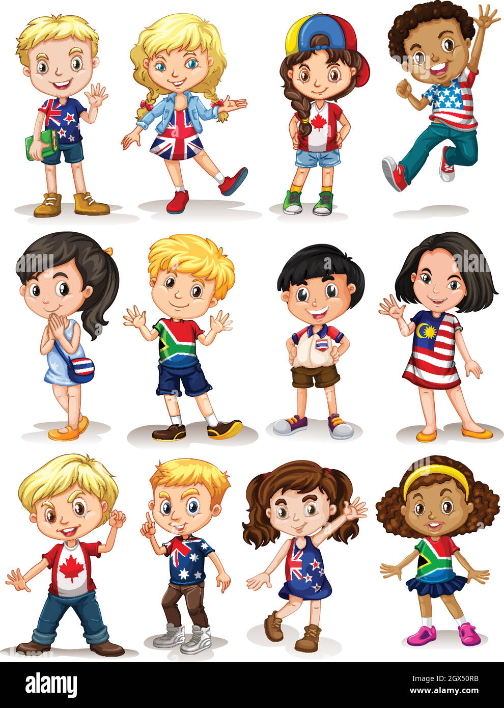 Children from different countries Stock Vector Image & Art - Alamy