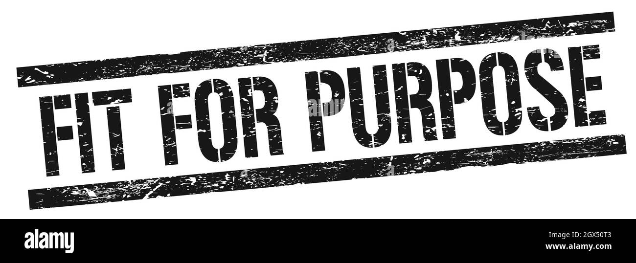 FIT FOR PURPOSE text on black grungy rectangle stamp sign Stock Photo ...