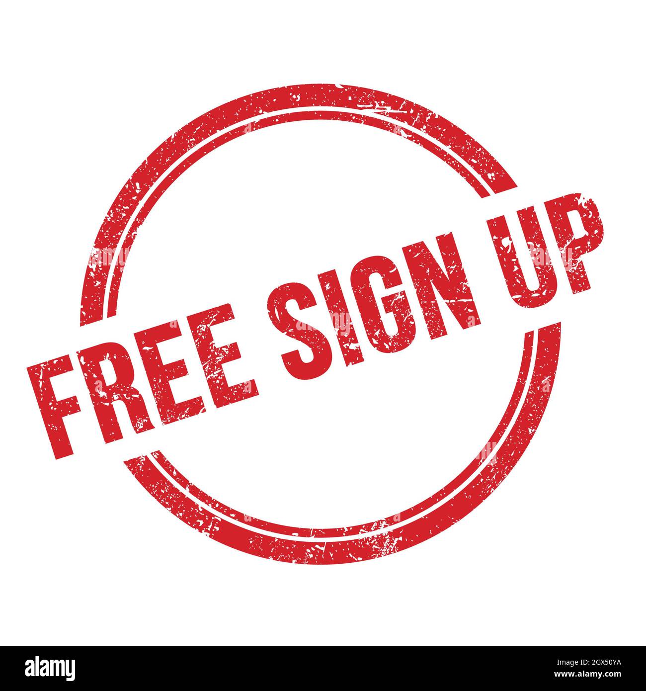 FREE SIGN UP text written on red grungy vintage round stamp Stock Photo ...