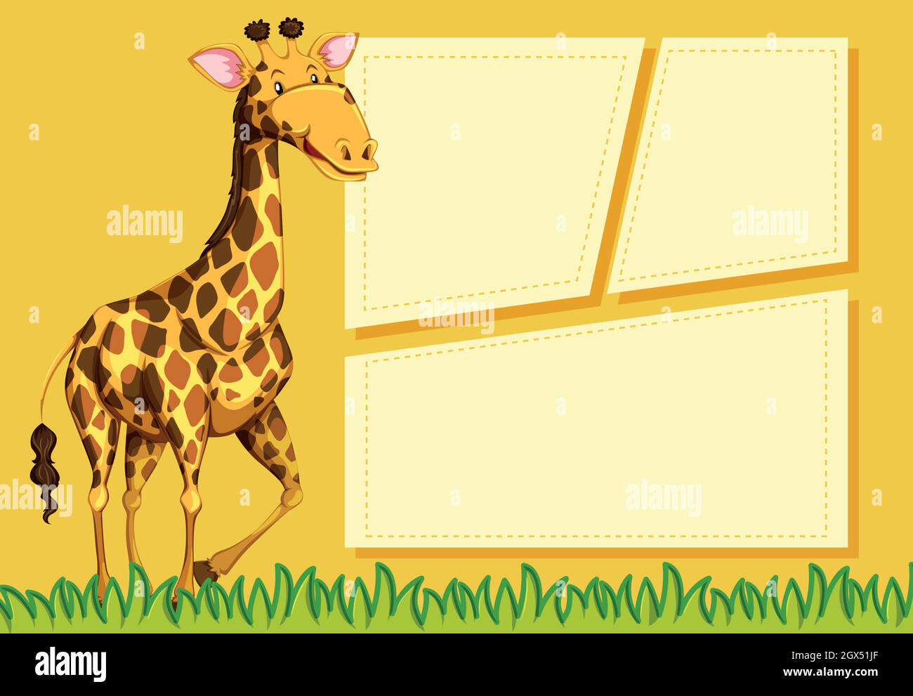 Giraffe on note template Stock Vector Image & Art - Alamy