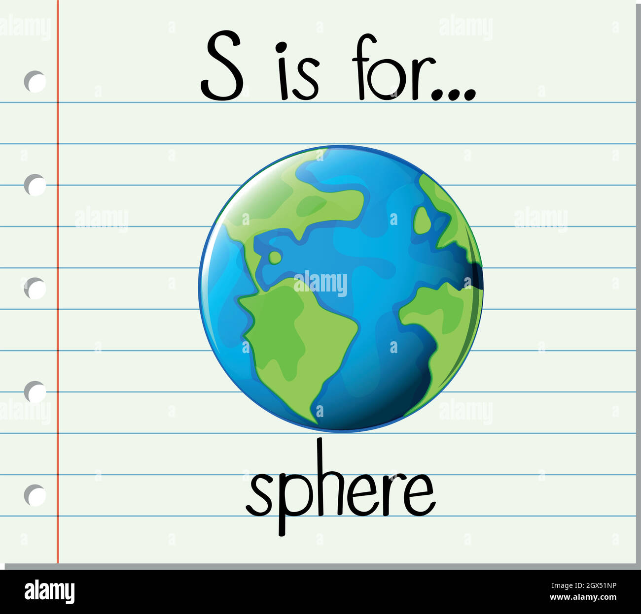 Flashcard letter S is for sphere Stock Vector Image & Art - Alamy