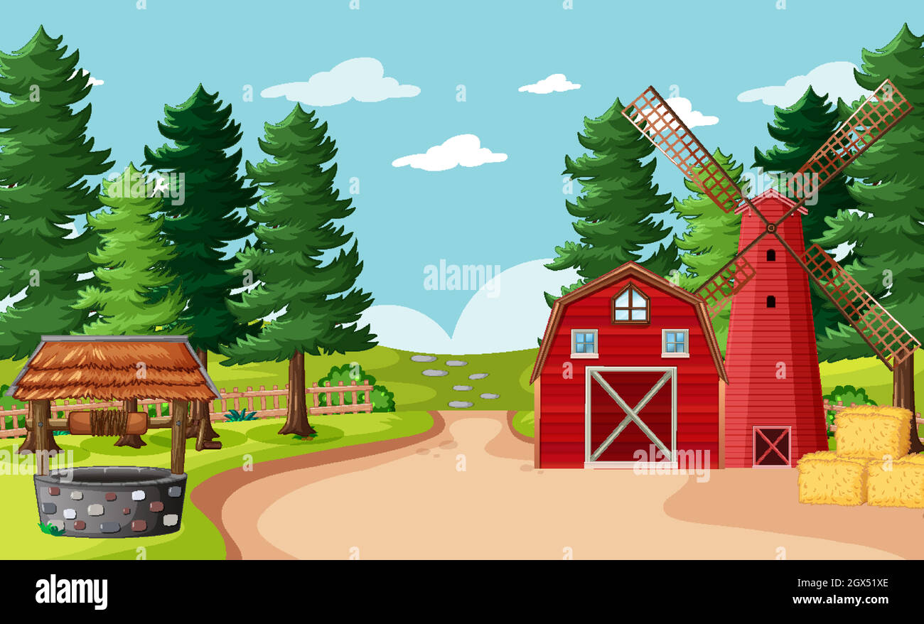 Rural scenery empty field Stock Vector Images - Alamy