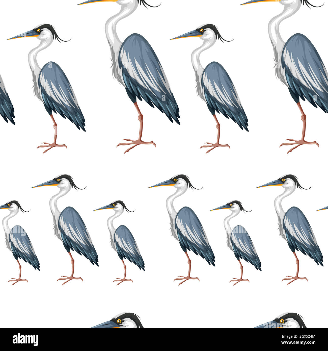 Seamless background with crane birds Stock Vector Image & Art - Alamy