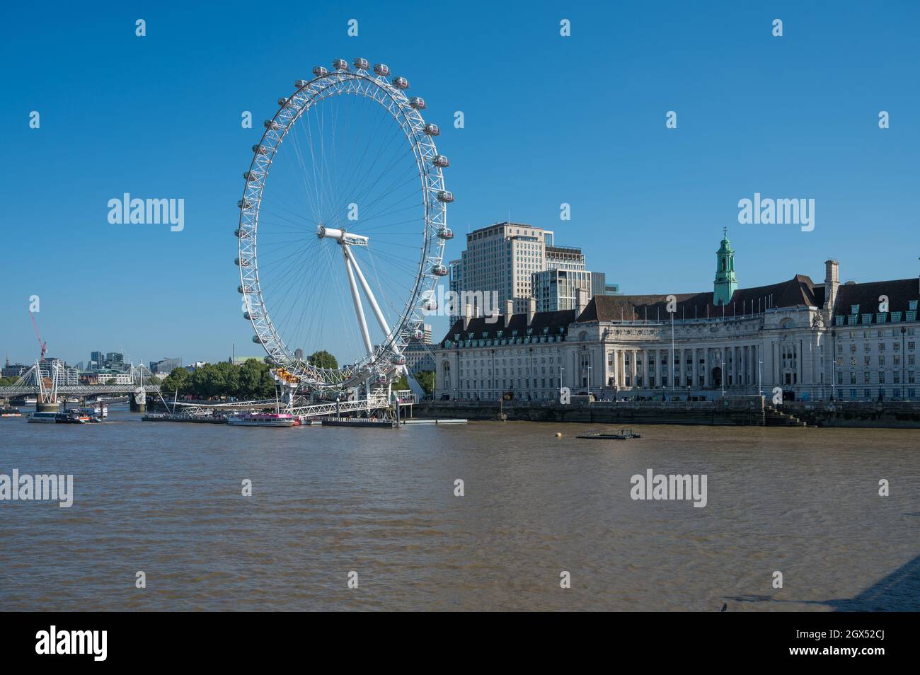 The London Eye, aka Millennium Wheel. A cantilevered observation wheel ...
