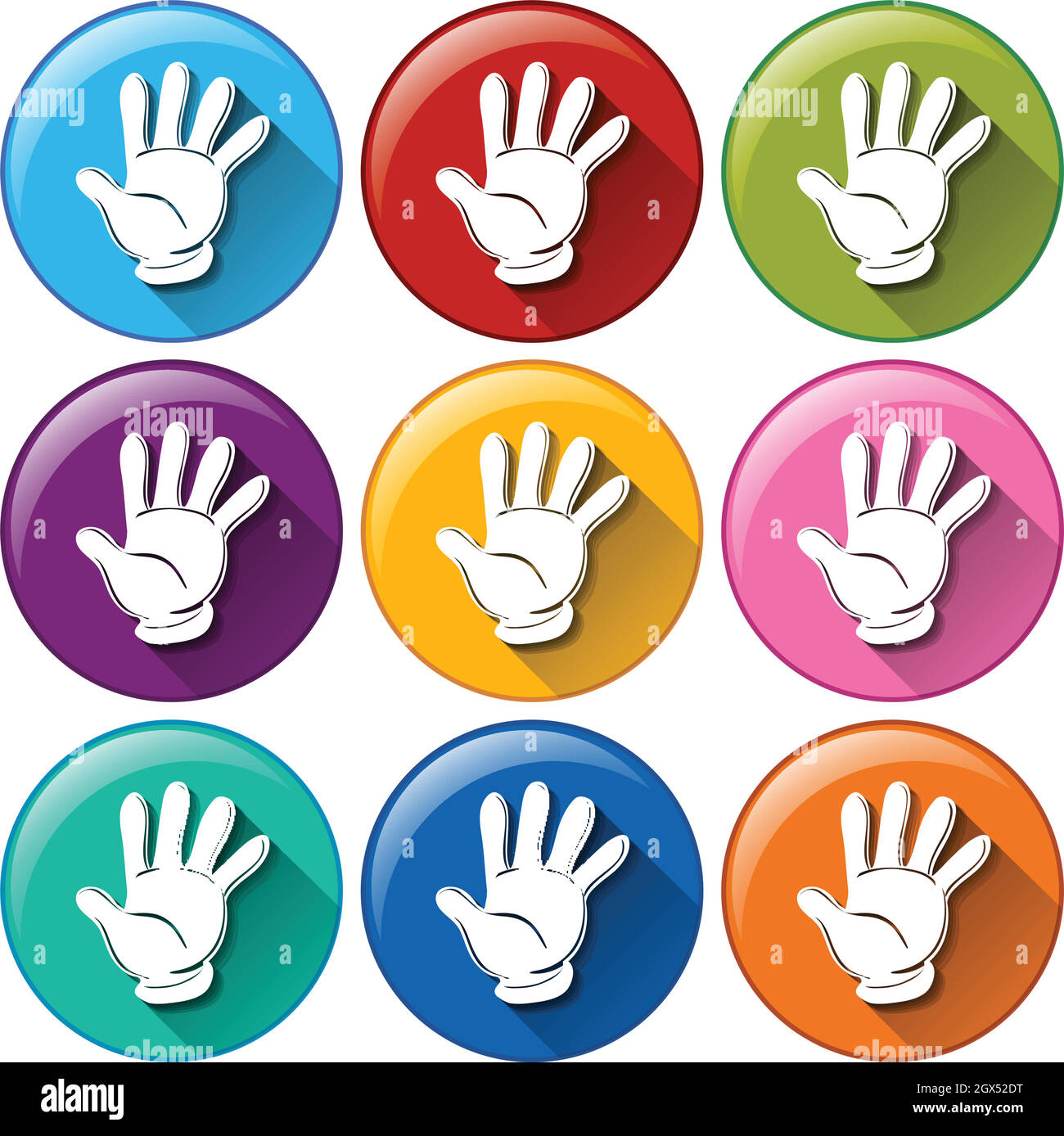 Round icons with hands Stock Vector Image & Art - Alamy