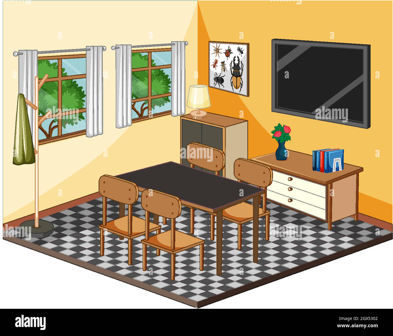 Living room idea Stock Vector Images - Alamy