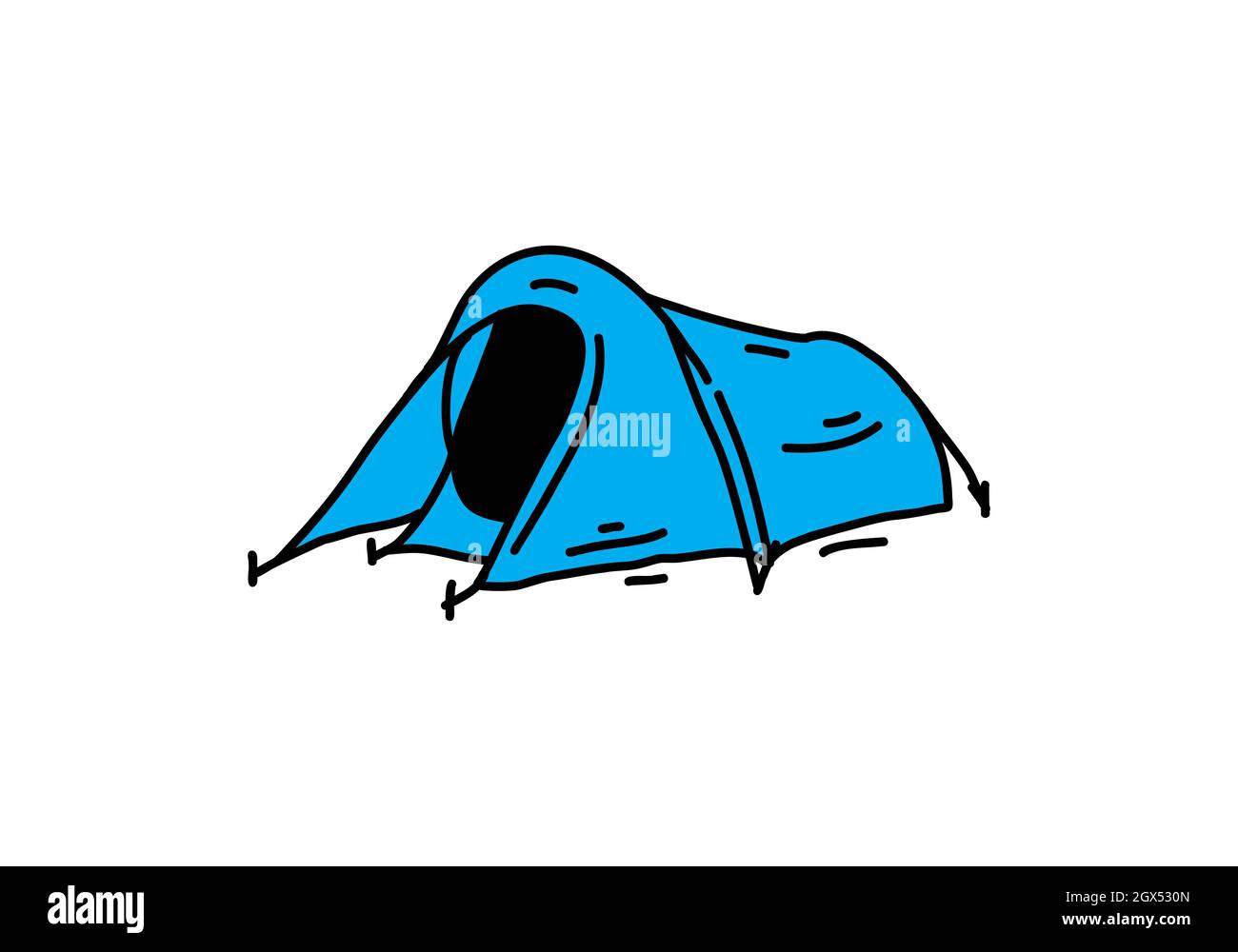Cartoon blue tent Cut Out Stock Images & Pictures - Alamy