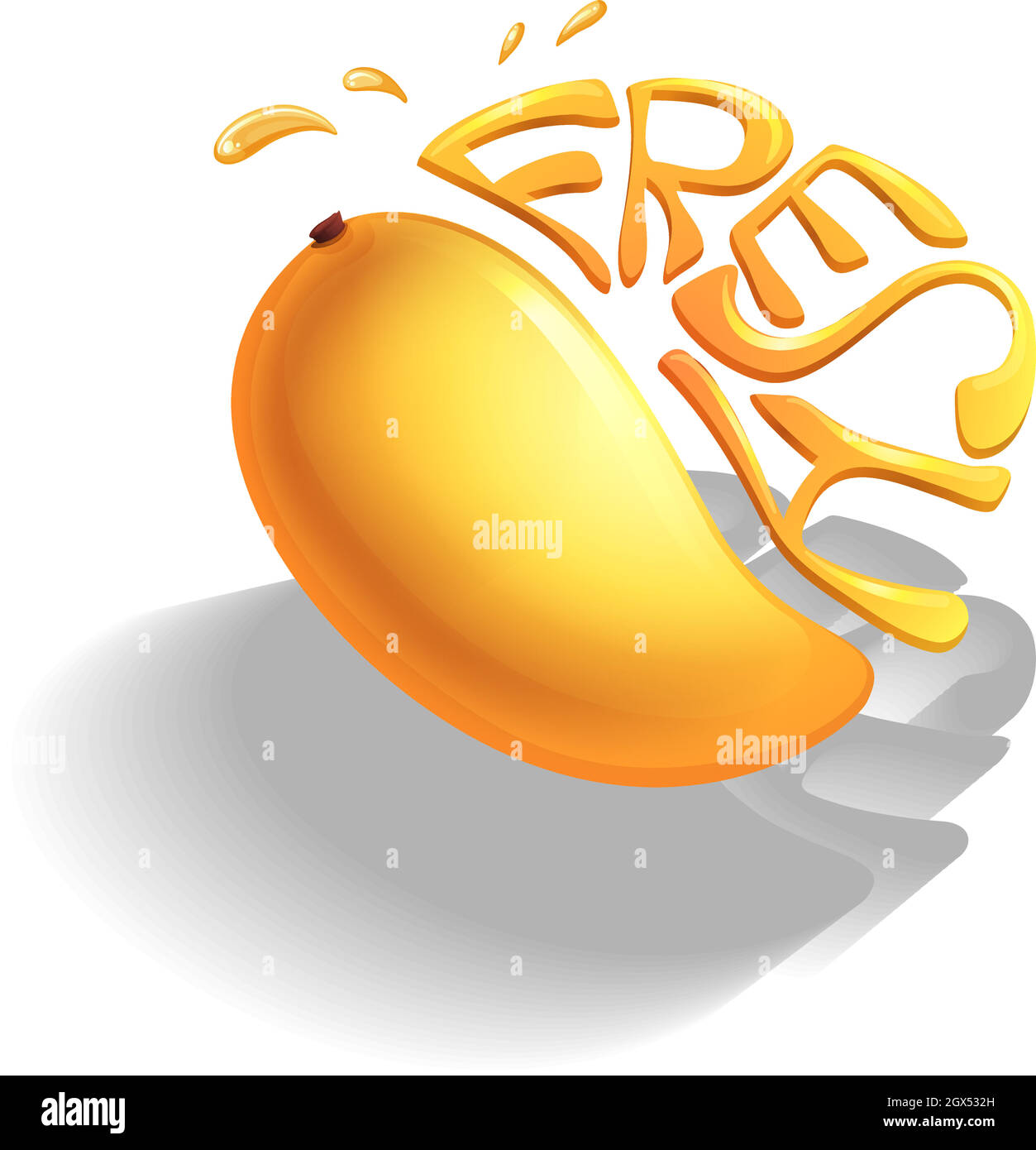 Fresh mango with text Stock Vector Image & Art - Alamy