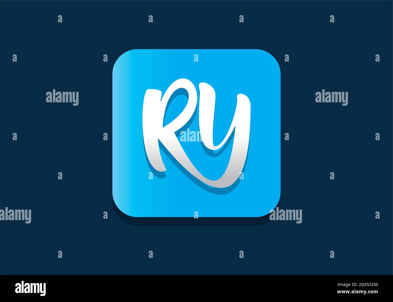 Blue color of RY initial letter design Stock Vector Image & Art - Alamy
