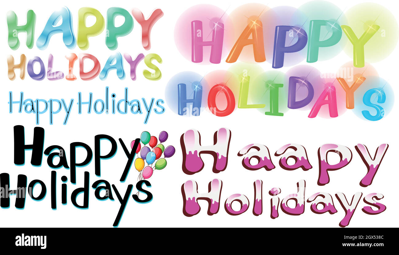 Greeting happy holidays on Stock Vector Images - Alamy