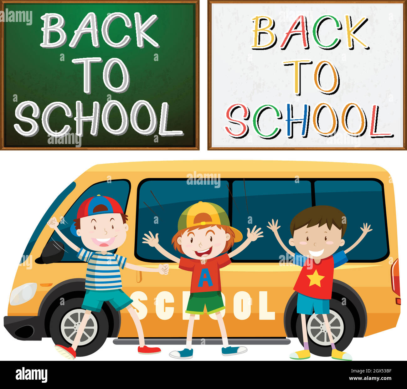 Back group kids isolated hi-res stock photography and images - Alamy
